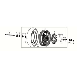 Front Wheel Sym E-XPRO 45KM/U 2020-2021