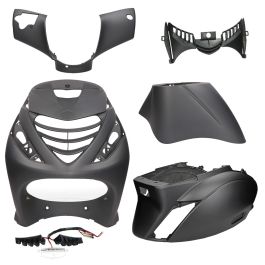 Kappenset SP-look Piaggio Zip 2000/50cc 2/4-takt Mat Antraciet met LED ...