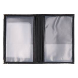 Kenteken map met 2 insteek vakken zwart