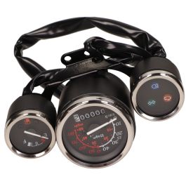 Kilometerteller unit compleet zwart China Grande Retro Euro4