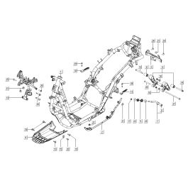 Frame - Motorophanging Kymco G-Dink 2-takt Donkergrijs