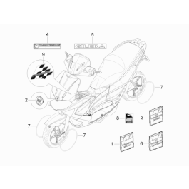 Emblemen - Stickers - Logo Gilera Runner 50 SP 50 2-takt LC 2010-2017