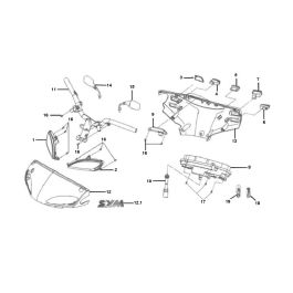 Stuurkappen - Knipperlichten voorzijde Sym Jet Euro-X 2-takt