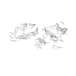 Stuurkappen - Knipperlichten voorzijde Sym Jet Sport-X 2-takt