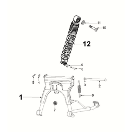 Suspension - stand Peugeot Kisbee 4-takt E5