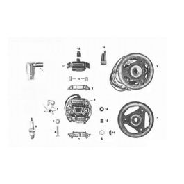 Ontsteking - Stator - Vliegwiel Zundapp 4 versnellingen oud type